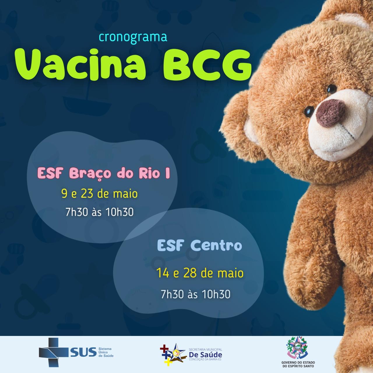 PMCB - Cronograma Vacina BCG